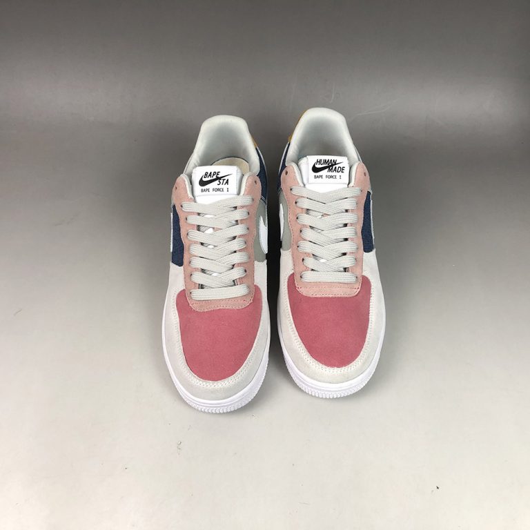 Bape Sta x Nike Air Force 1 Low White/Grey-Navy For Sale – The Sole Line