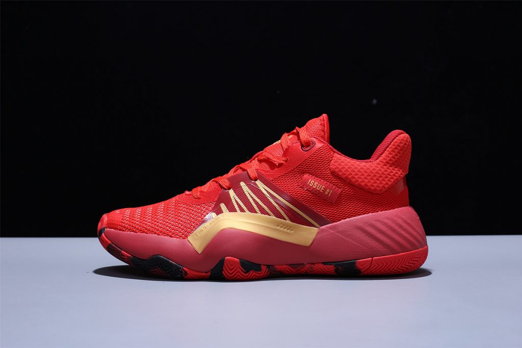 adidas D.O.N. Issue 1 “Iron Spider” Red/Power Red-Gold Metallic – The ...