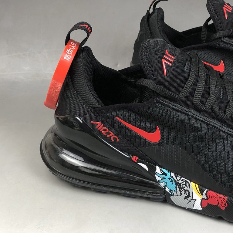 NIKEiD Air Max 270 Custom Black Red For Sale – The Sole Line