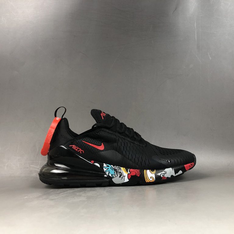 NIKEiD Air Max 270 Custom Black Red For Sale – The Sole Line