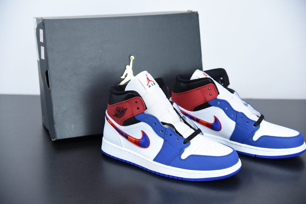 Air Jordan 1 Mid ‘Multicolored Embroidered Swooshes’ For Sale – The ...
