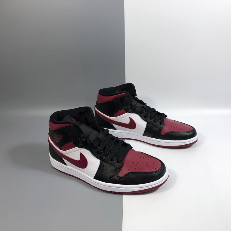 Air Jordan 1 Mid ‘Bred Toe’ For Sale – The Sole Line