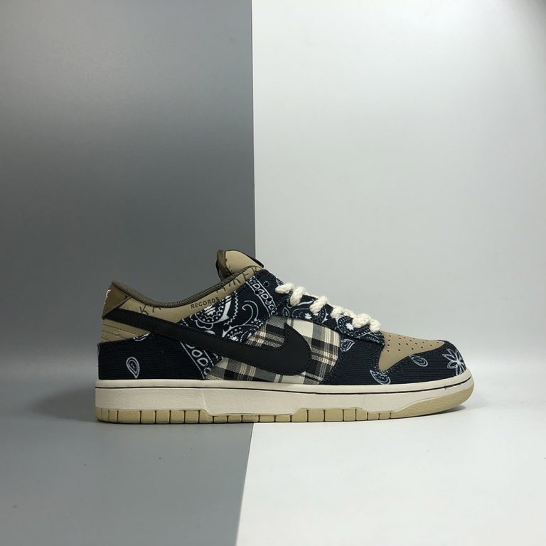 Travis Scott x Nike SB Dunk Low Black/Parachute Beige-Petra Brown For ...