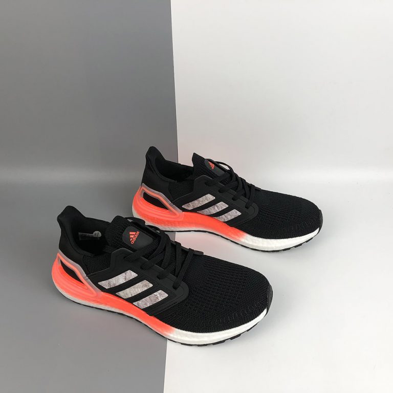 adidas UltraBoost 20 Core Black/Cloud White/Signal Coral For Sale – The ...
