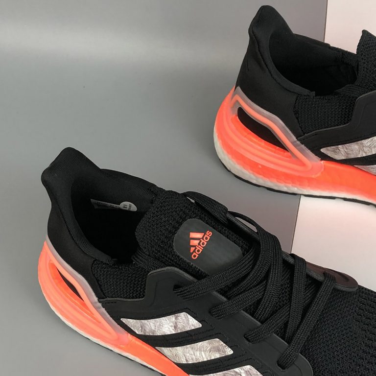 adidas UltraBoost 20 Core Black/Cloud White/Signal Coral For Sale – The ...