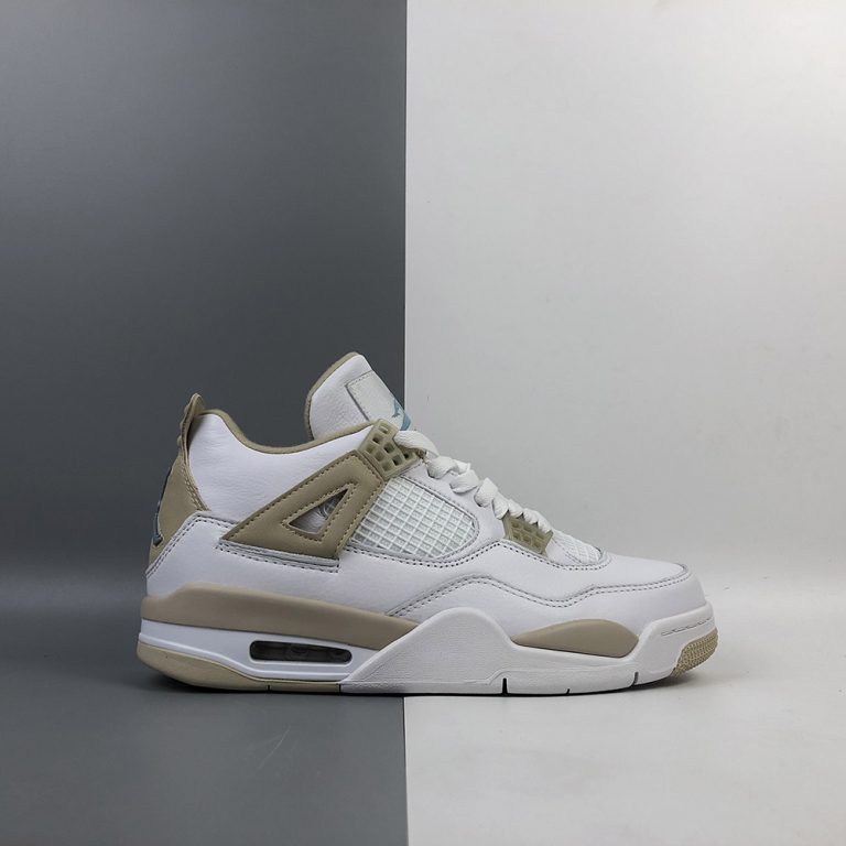 Air Jordan 4 “Linen” White/Boarder Blue-Light Sand For Sale – The Sole Line