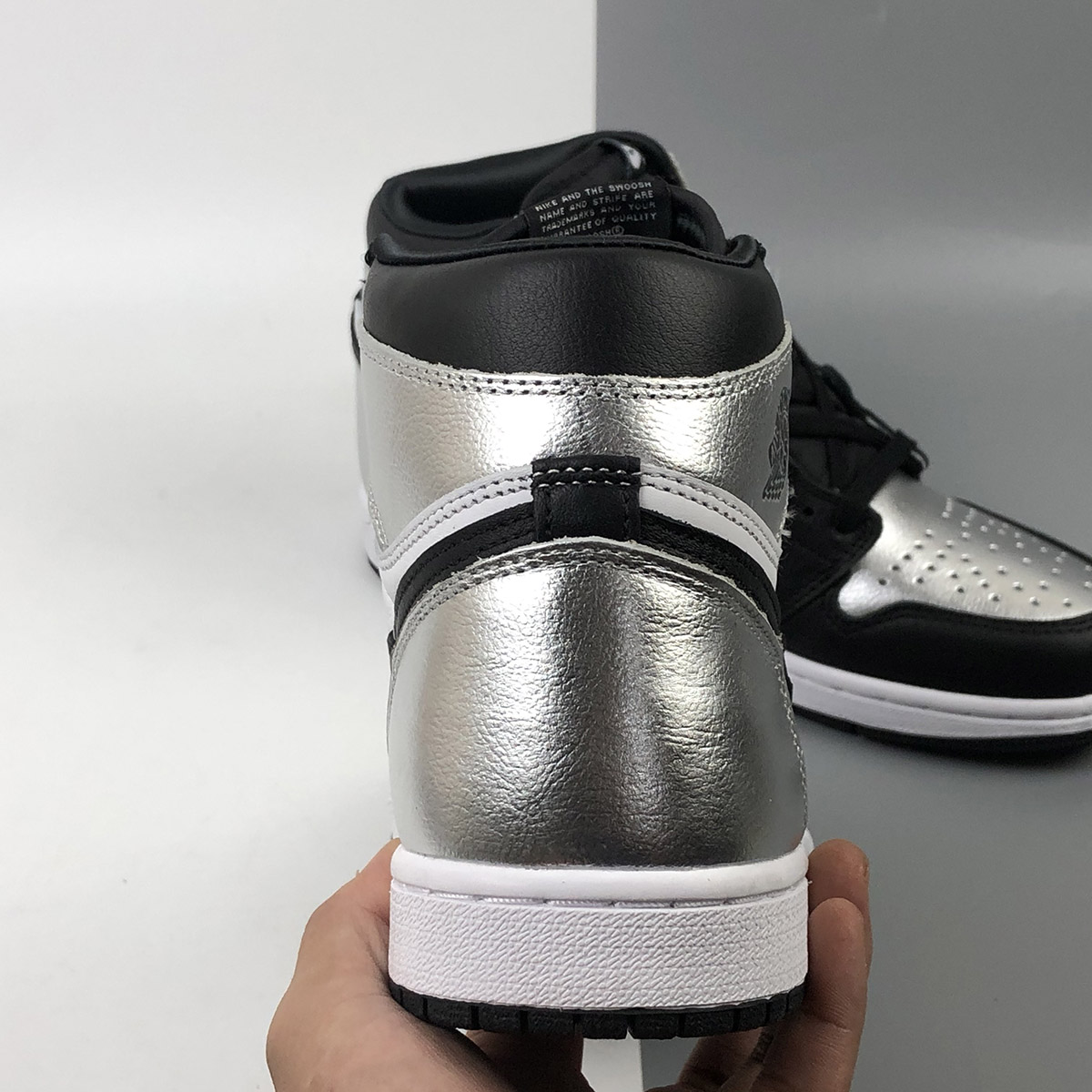 Air Jordan 1 High OG “Silver Toe” Black/Metallic Silver-White-Black For ...