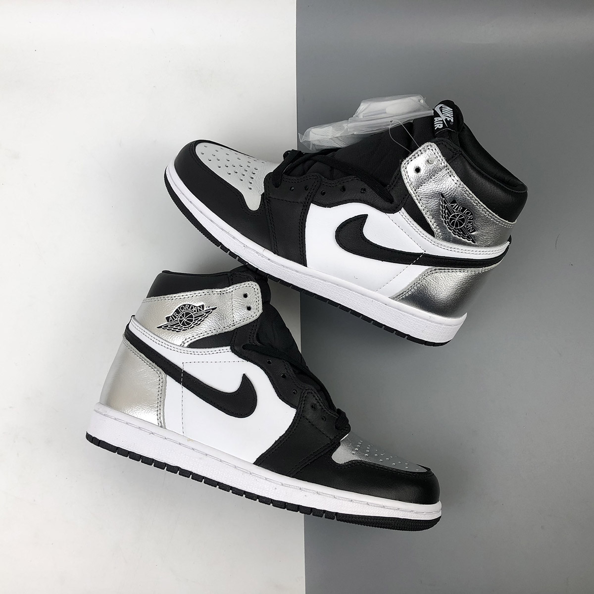 Air Jordan 1 High OG “Silver Toe” Black/Metallic Silver-White-Black For ...