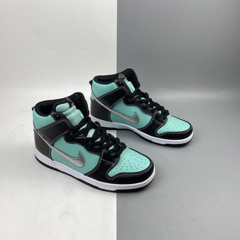 Diamond Supply Co. x Nike SB Dunk High Premium Aqua/Chrome-Black For ...