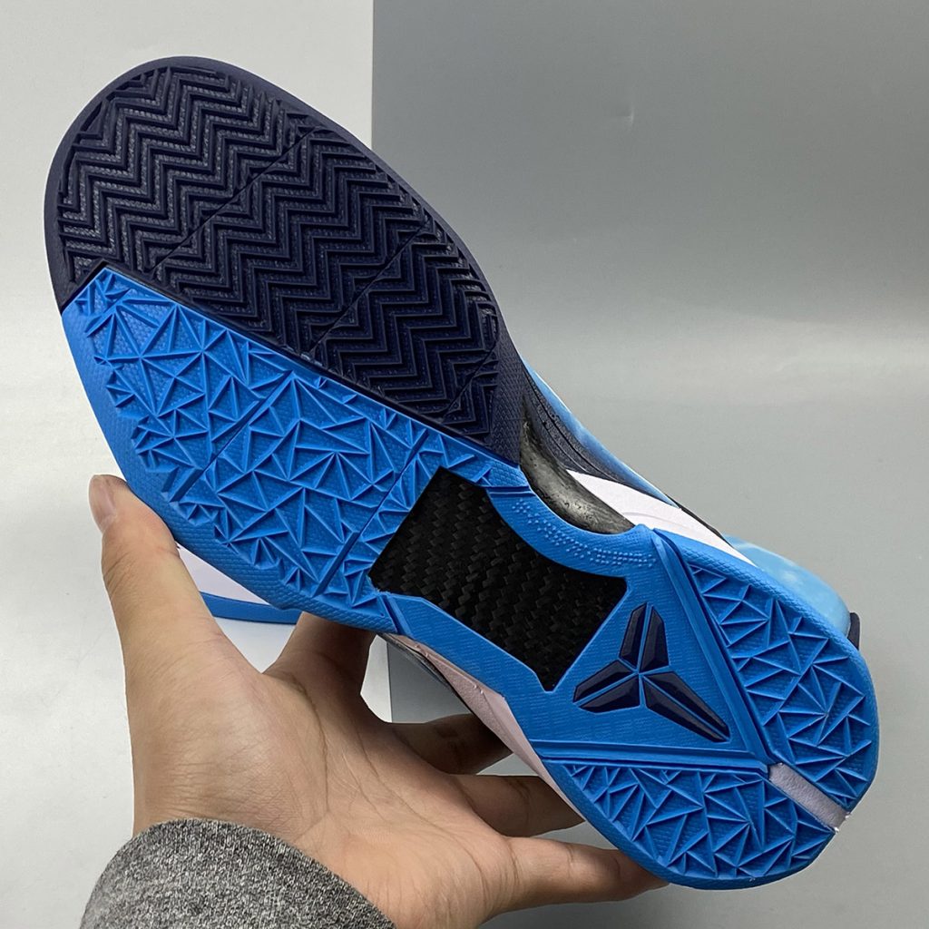 Nike Kobe 7 System ‘Shark’ Obsidian/White-Blue Grey-Current Blue For ...