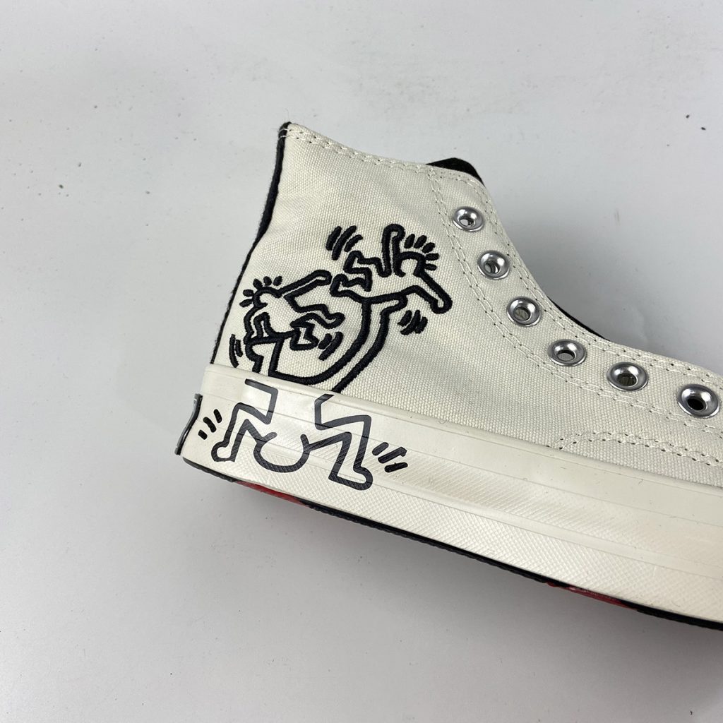 Keith Haring x Converse Chuck 70 Hi Egret Black For Sale – The Sole Line