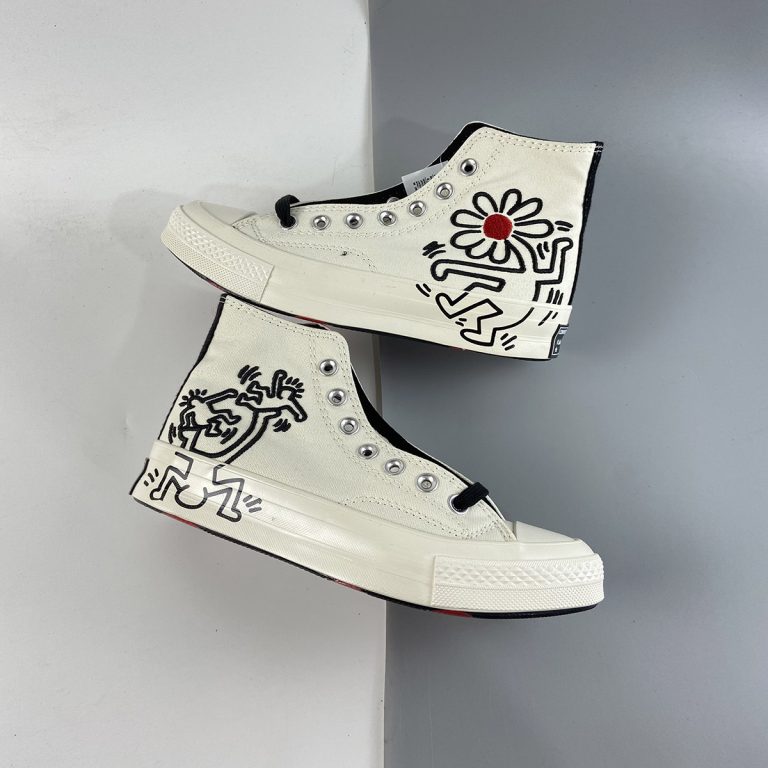 Keith Haring x Converse Chuck 70 Hi Egret Black For Sale – The Sole Line
