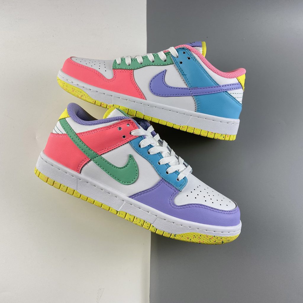 Nike Dunk Low SE “Easter” White/Green Glow-Sunset Pulse For Sale – The ...
