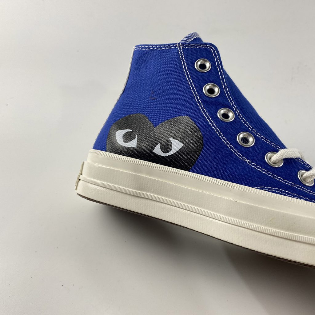 CDG Play x Converse Chuck Taylor All Star 70 Hi Blue Quartz For Sale ...