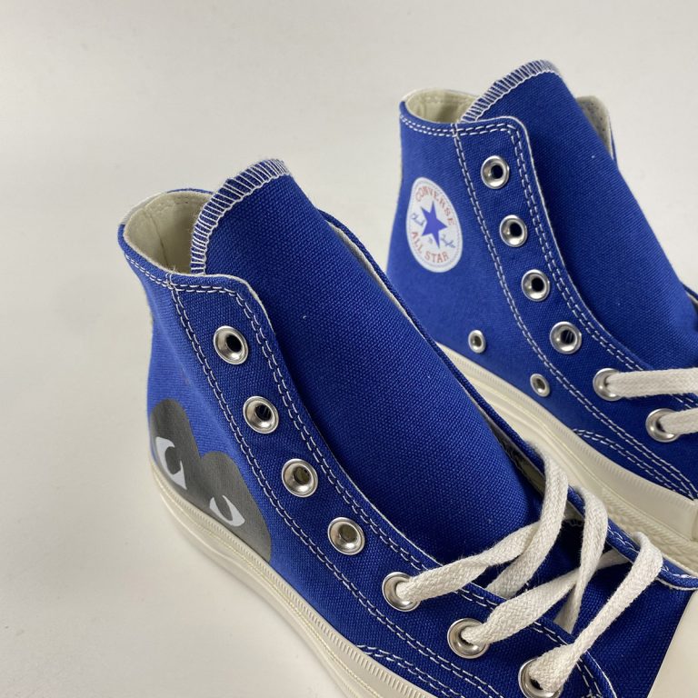 CDG Play x Converse Chuck Taylor All Star 70 Hi Blue Quartz For Sale ...