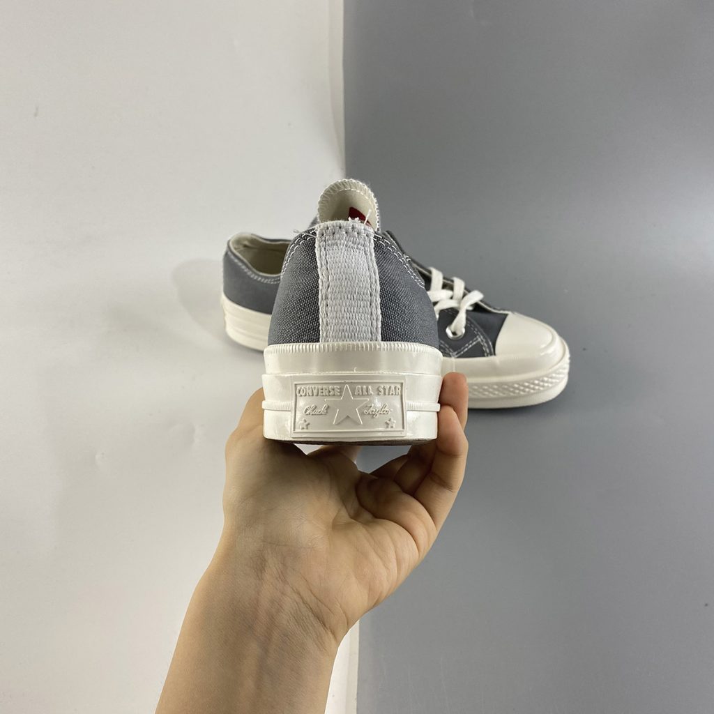 CDG Play x Converse Chuck Taylor All Star 70 Low Grey For Sale – The ...