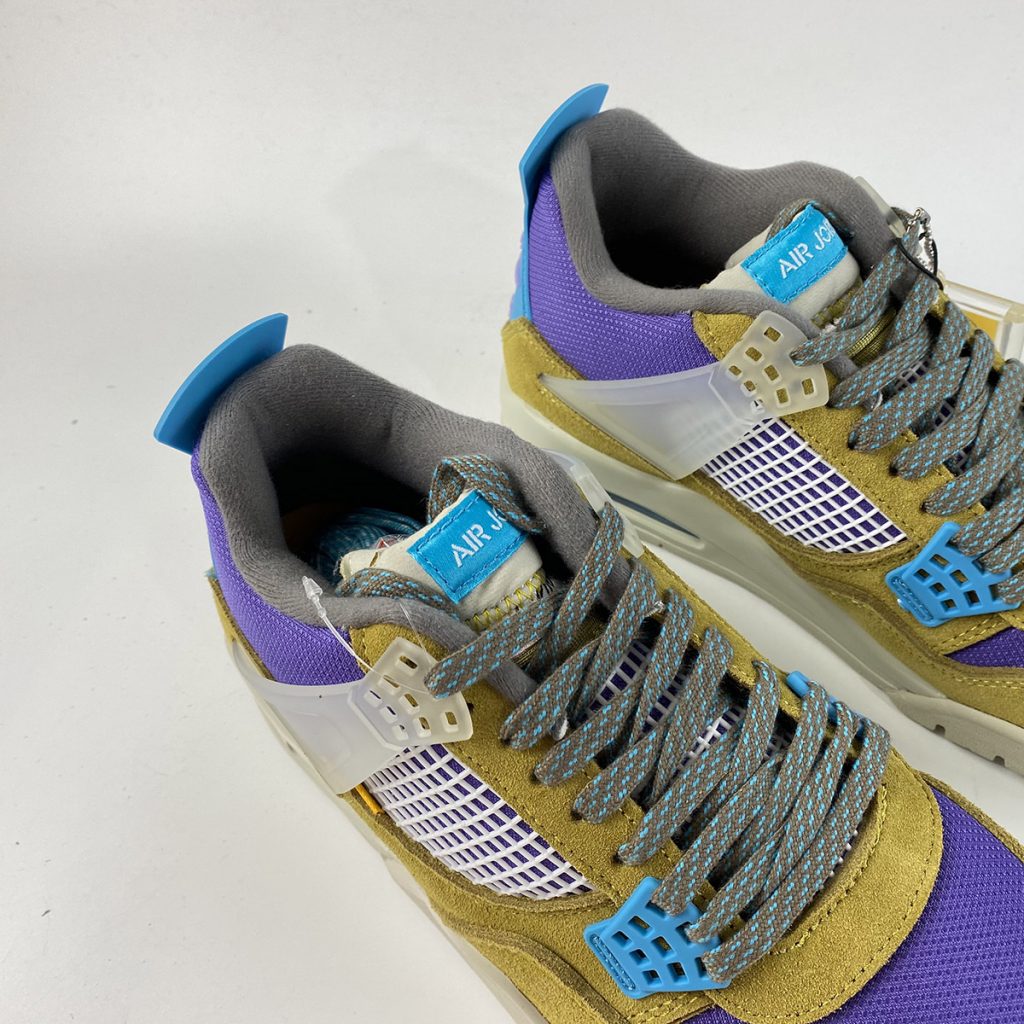 Union x Air Jordan 4 Desert Moss/Turquoise Blue-Dark Iris For Sale ...