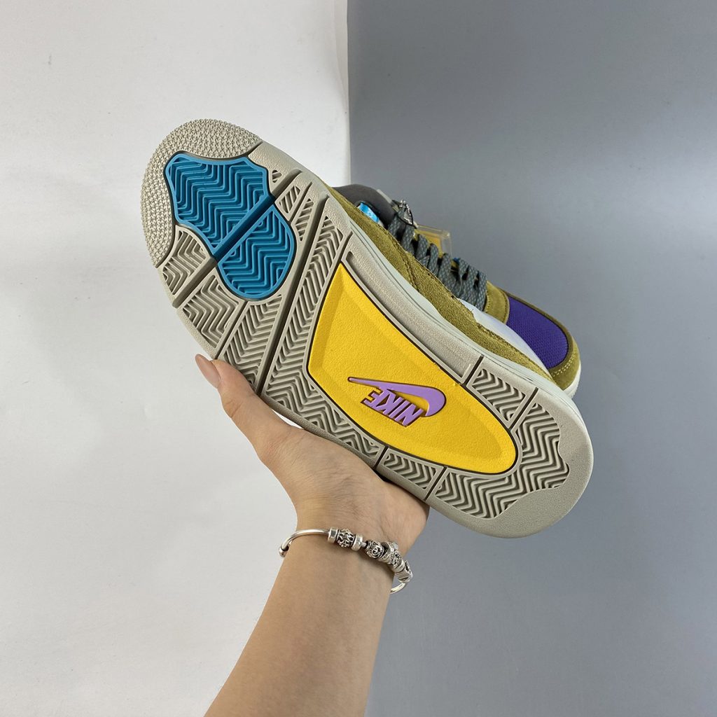 Union x Air Jordan 4 Desert Moss/Turquoise Blue-Dark Iris For Sale ...