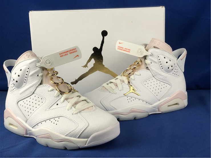 Air Jordan 6 “Gold Hoops” White/Sail-Metallic Gold-Barely Rose For Sale ...