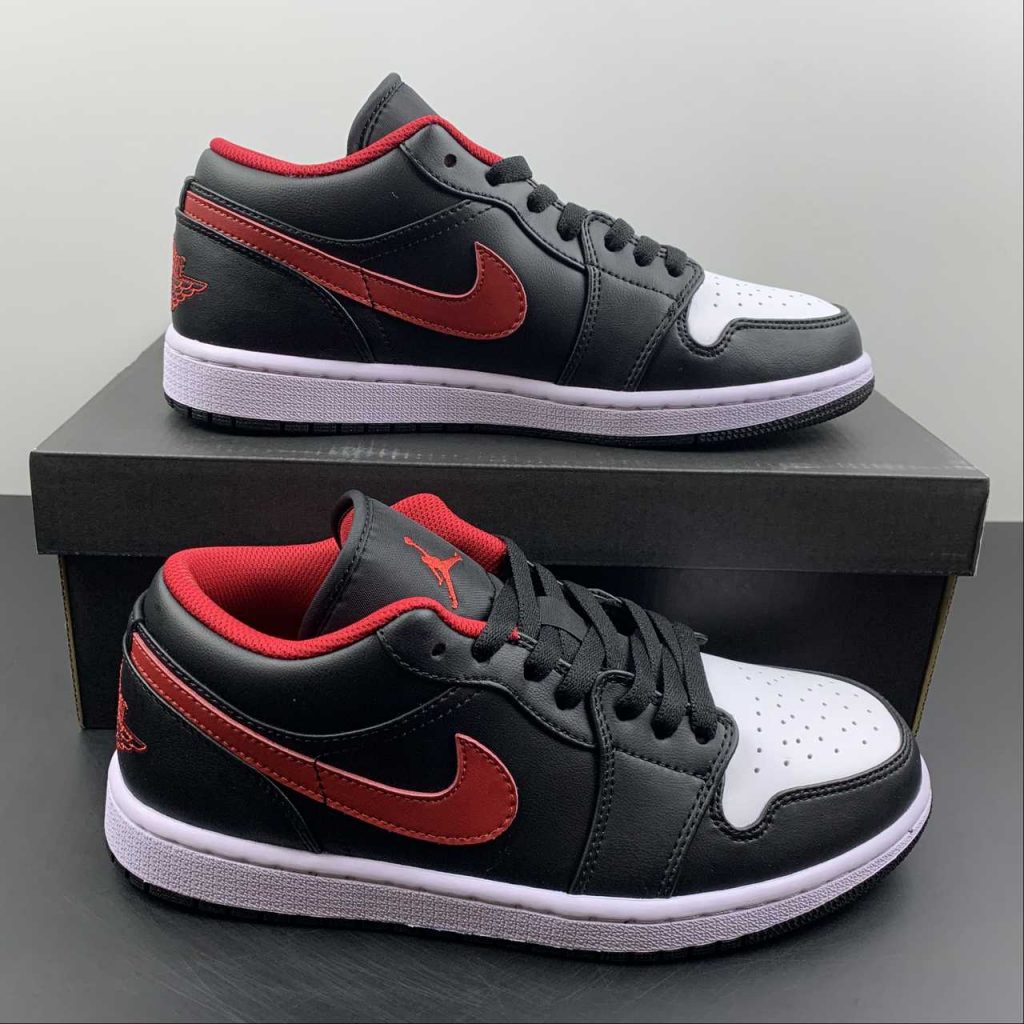 Air Jordan 1 Low “White Toe” Black/White-Red 553558-063 For Sale – The ...