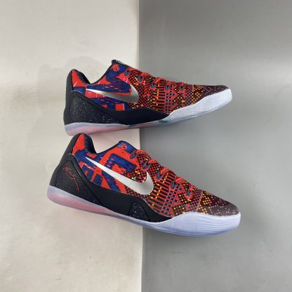 Nike Kobe 9 EM Premium QS Laser Crimson/Reflective Silver-Obsidian For ...
