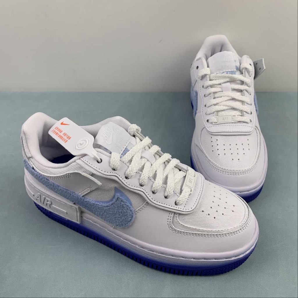 Nike Air Force 1 Shadow “Chenille” White/Blue For Sale – The Sole Line