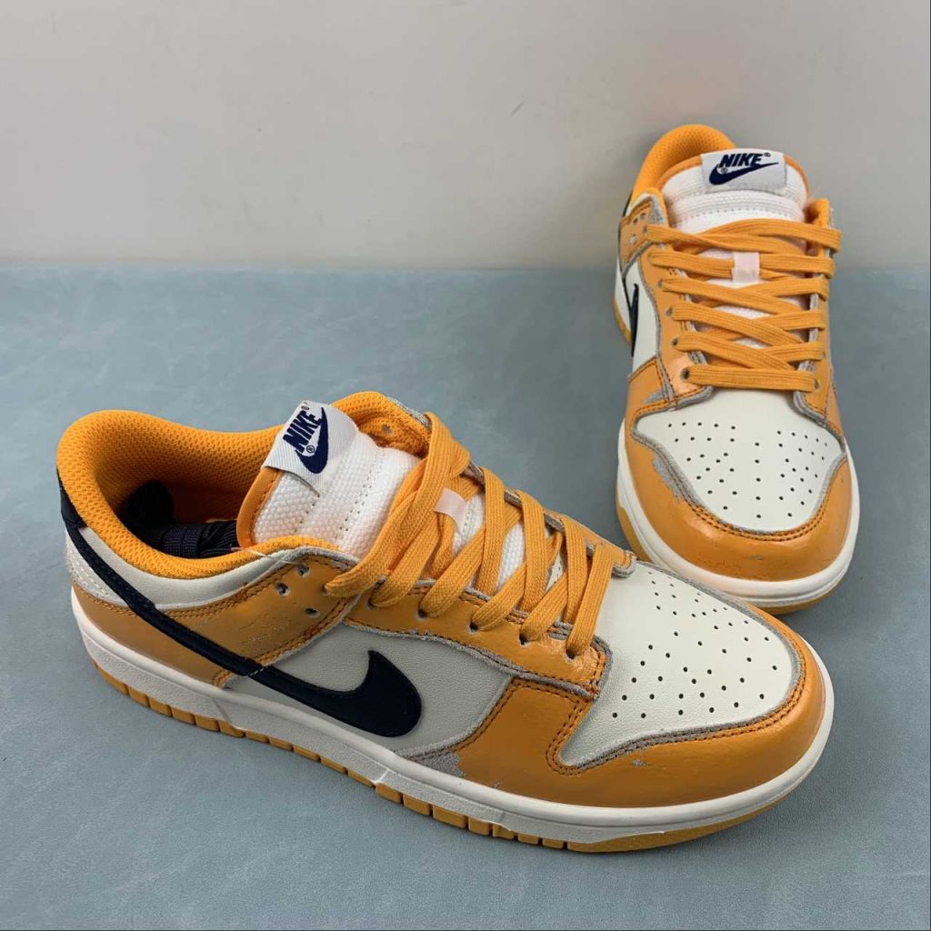 Nike Dunk Low Wear And Tear White/Orange For Sale – The Sole Line